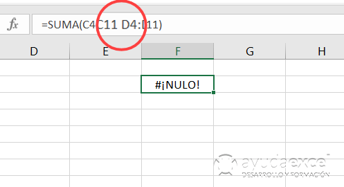 Errores de Excel | Flashcards