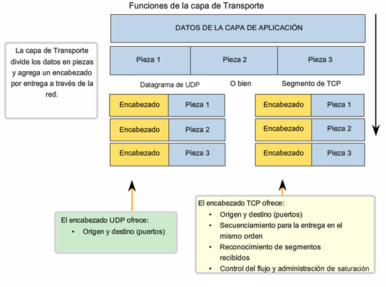 CAPA DE TRANSPORTE DEL MODELO OSI UDP Y TCP | Mapa Mental